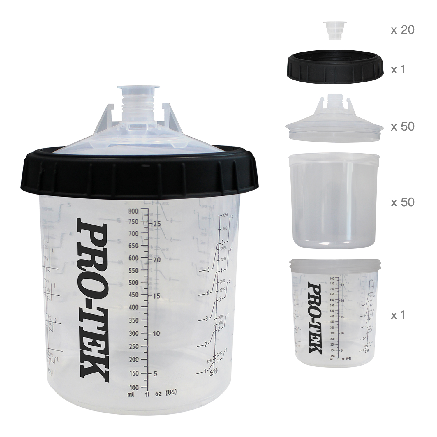 Pro-Tek Flexible Paint Cup System 850 ml 190µ | I.N.P. Quality B.V.